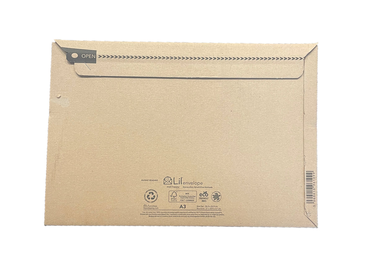 New Plain Cardboard Envelope - 350mm x 240mm x 37mm – Sadlers